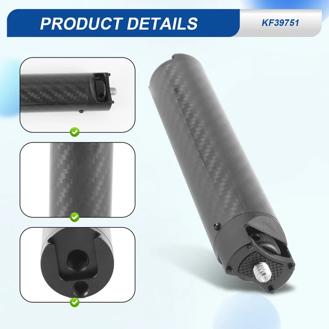 CARBON FIBER HANDLE Gimbal Grip Cold Shoe Mount Adapter for WEEBILL4898 ...