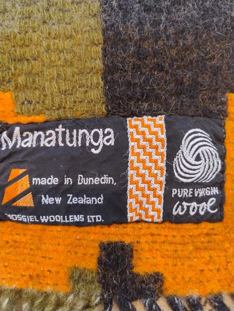 MANATUNGA VINTAGE PURE Wool Blanket Circa 1970 £100.00 - PicClick UK