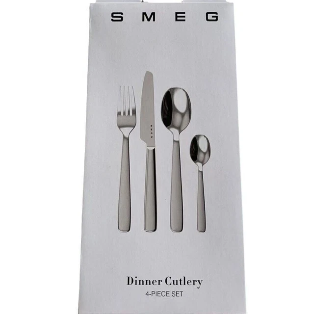 SMEG 4 PIECE Western Tableware Set with Knife, Spoon, Fork Stainless ...