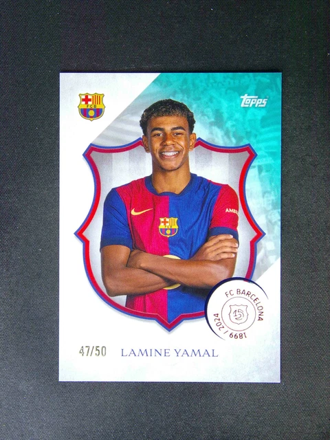 2025 TOPPS FC Barcelona Team Set Lamine Yamal #16 Aqua /50 $44.52 - PicClick CA