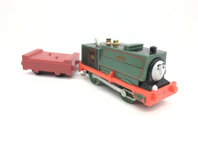 THOMAS & FRIENDS Trackmaster Train Engine Samson and Flatbed Cargo Car ...