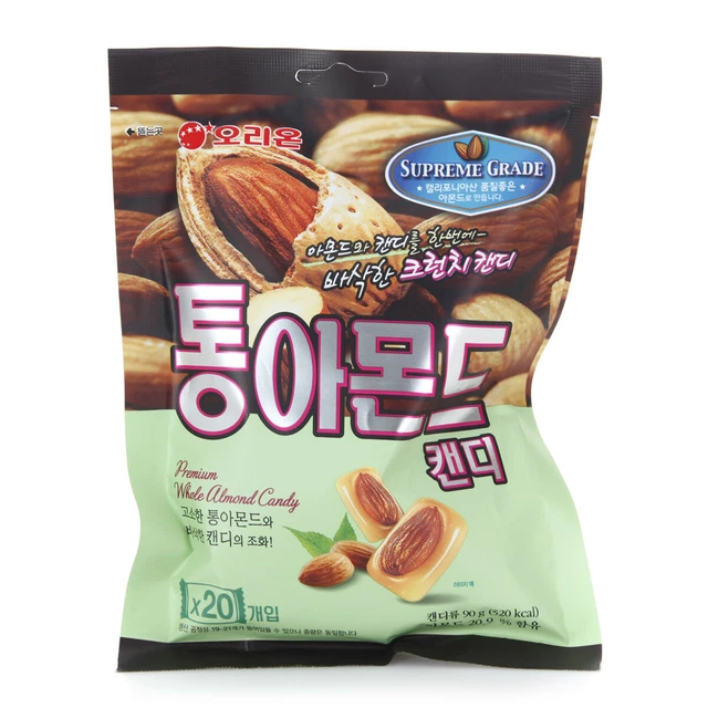 KOREAN ORION TONG ALMOND Candy 90g Crunch Crispy Sweet Dessert $47.49 ...