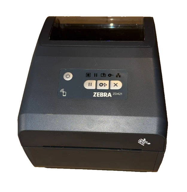 ZEBRA ZD421 LABEL Printer 4" Direct Thermal 203dpi USB Ethernet + Power ...