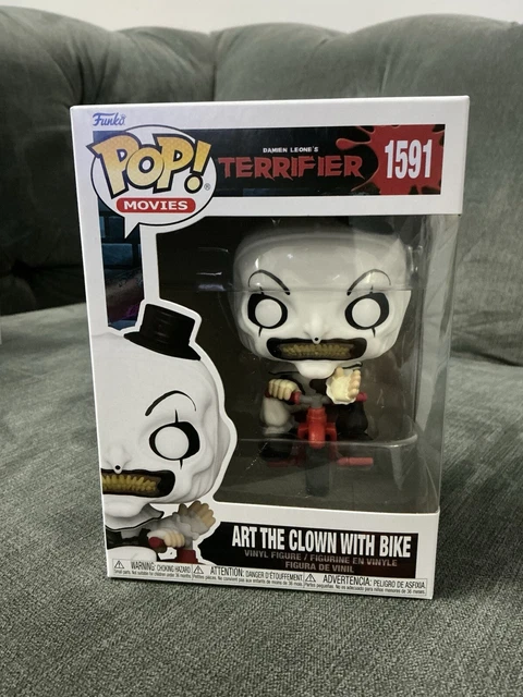TERRIFIER: ART THE Clown With Bike 1591 Pop Vinyl Boxed £34.99 ...