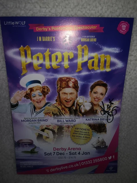 CBEEBIES KATRINA BRYAN Hand Signed Autograph Peter Pan Panto Flyer Nina ...