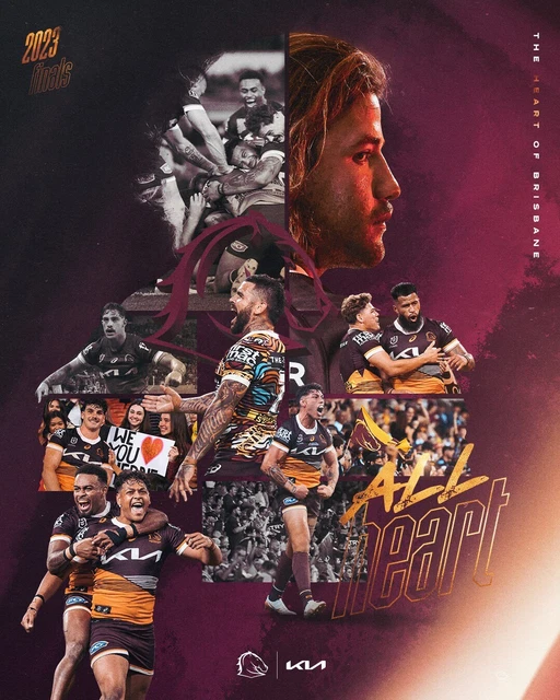 BRISBANE BRONCOS LAMINATED Nrl Rugby Team Player Poster,Bargain,1 $18. ...