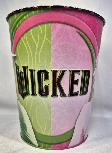 WICKED GLINDA / Elphaba Popcorn Bucket / Tin Cinema Movie Merch, New In ...