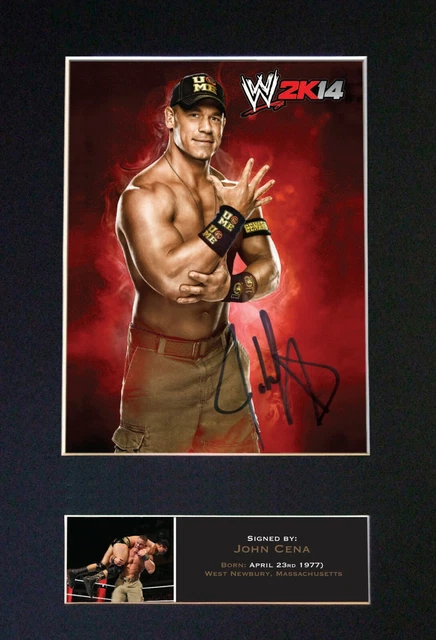 JOHN CENA WWE Signed Autograph Mounted Photo Repro A4 Print 527 £8.95 ...