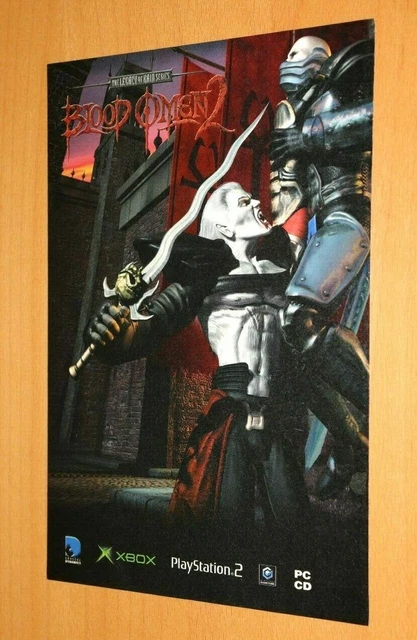 BLOOD OMEN 2 PS2 GameCube Xbox PC Legacy of Kain Promo Poster / Ad Art ...