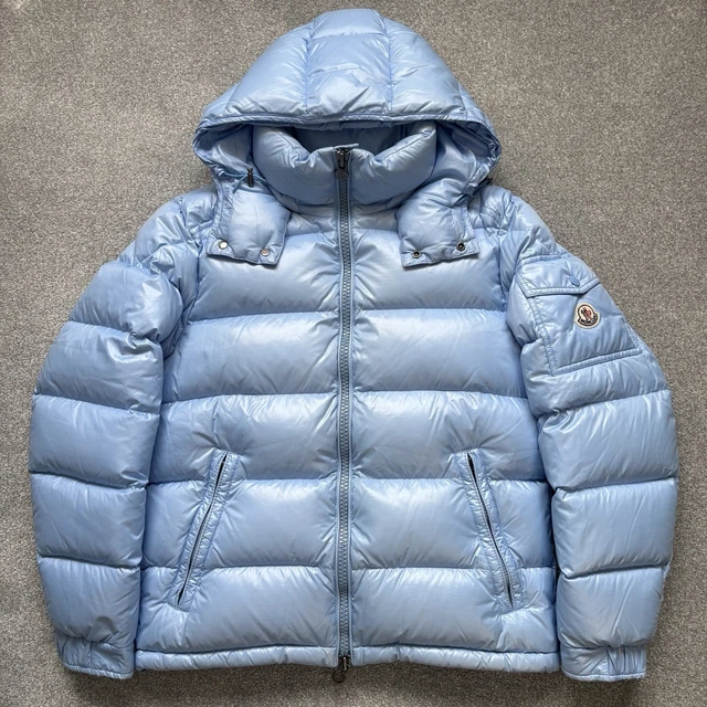 MONCLER MAYA BABY Blue Puffer Jacket Size 2 Small 100% Authentic £780. ...