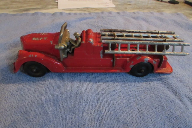 VINTAGE HUBLEY CAST Ladder Fire Truck with Ladders $56.13 - PicClick CA