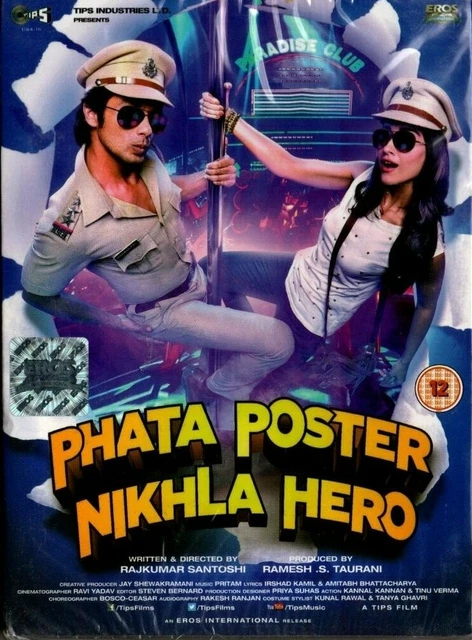 PHATA POSTER NIKLA HERO - EROS BOLLYWOOD DVD - Shahid Kapoor; Ileana D'Cruz. £10.99 - PicClick UK
