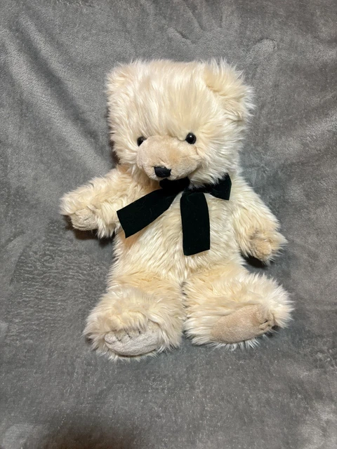 HOUSE OF FRASER Teddy Bear Plush 18" Velvet Green Bow Stuffed Animal ...