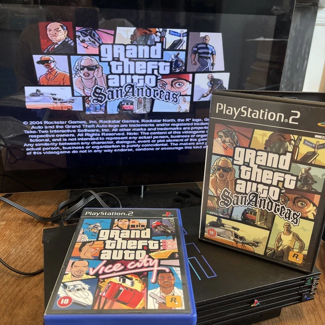 PS2 GRAND THEFT Auto Bundle San Andreas & Vice City See Description ...