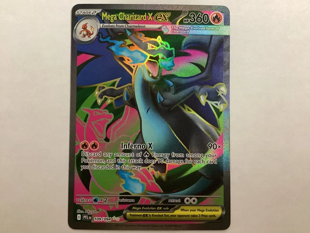 POKÉMON PHANTASMAL FLAMES MEGA CHARIZARD X EX Holo NM (3144) Graded ...