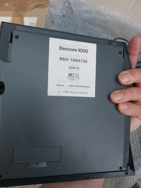 1986 B&O BANG & Olufsen Beocom 1000 Danish Design BlackTelephone Works ...