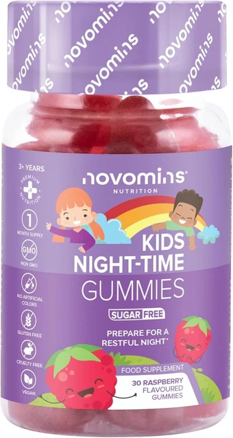 KIDS SLEEP GUMMIES Chewable Kids Night Time Support Supplement Bed Time ...