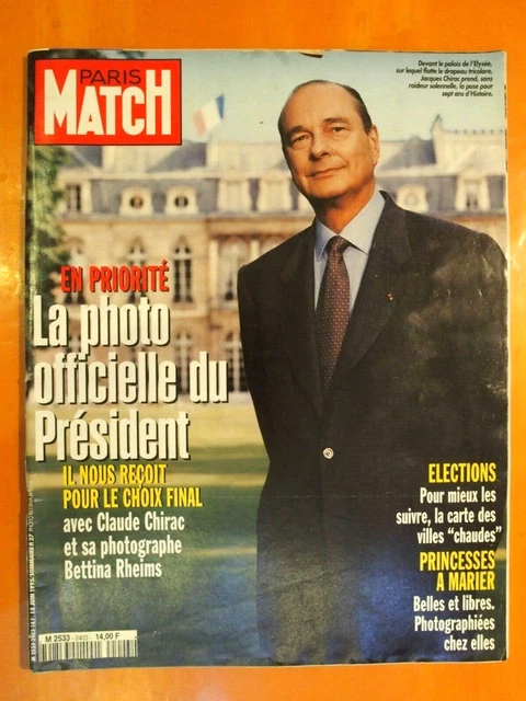 PARIS MATCH N° 2403 du 15/06/1995- En priorité, la photo officielle du ...