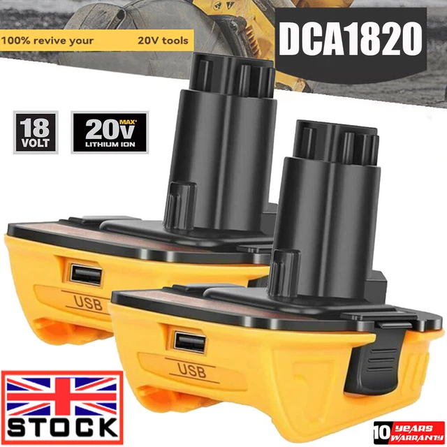 FOR DEWALT BATTERY Adapter DCA1820 18V 20V Li-ion Convert To Ni-Cd ...