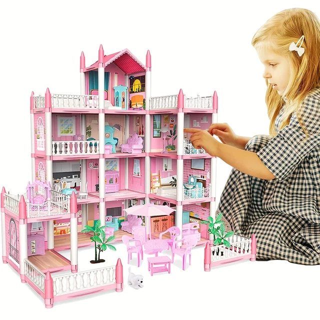 DOLL HOUSE MINI Assembly For Children With Sounds Playhouse Pretend ...