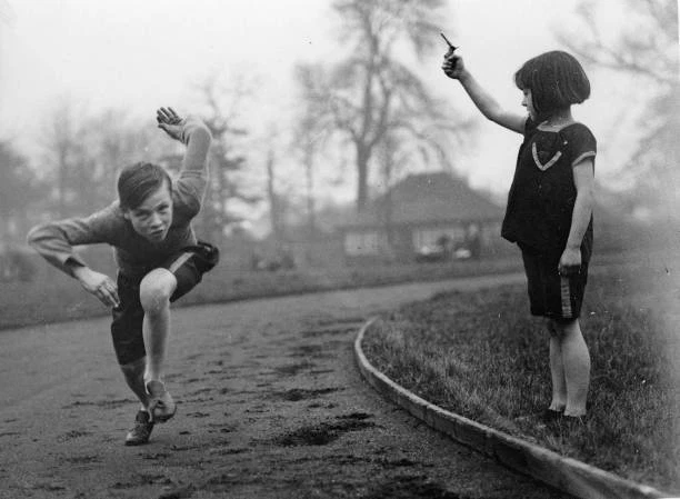 THE FAMOUS SPRINTER Bert Hutchinson training with his sister Londo- Old ...