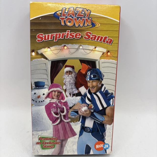 LAZY TOWN SURPRISE Santa VHS Tape 2005 Paramount Late Release Nick Nick ...