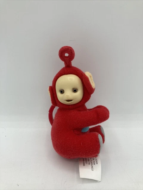 VINTAGE TELETUBBIES PO Red Plush Key Chain Clip 2000 Ragdoll Red ...