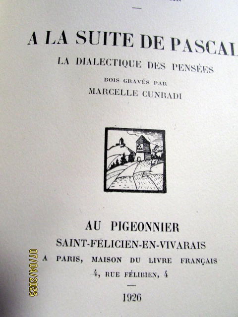 VALENSIN AUGUSTE A La Suite De Pascal 1926 EUR 45,00 - PicClick FR