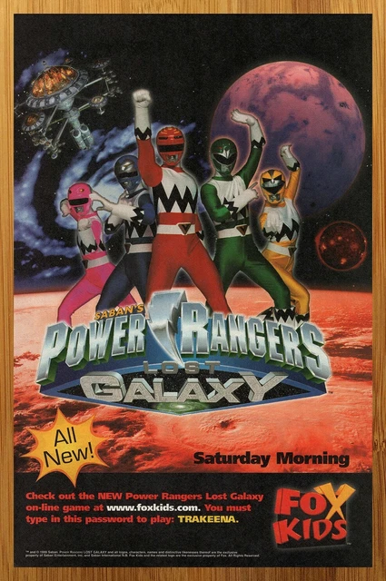 1999 POWER RANGERS Lost Galaxy Print Ad/Poster Fox Kids TV Series Promo ...