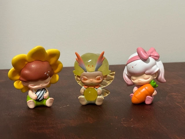 LOT OF 3 Pop Mart Dimoo World Mini Figures, Firefly, Sunflower, Sleepy ...