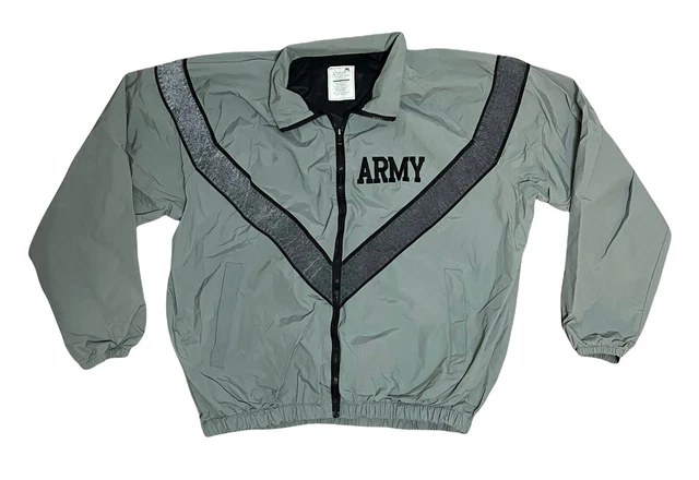 US ARMY PT Physical Fitness IPFU Uniform Jacket Gray LARGE LONG Digital ...