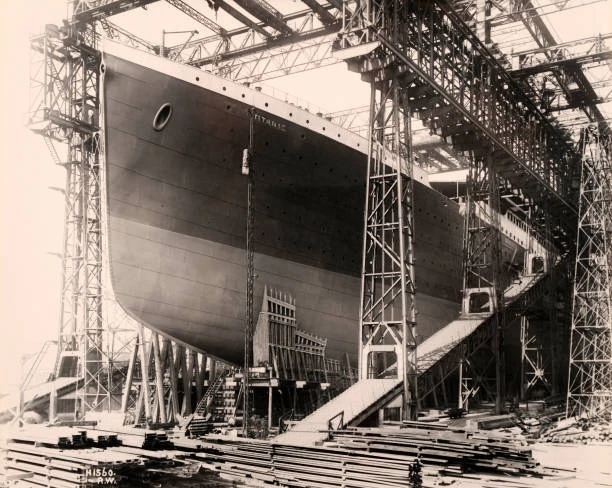 THE WHITE STAR Lines Rms Titanic Under Construction Ireland Old Photo £ ...