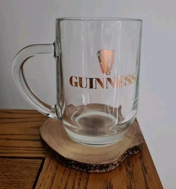 VINTAGE GUINNESS Glass Half Pint Tankard Gold Writing Pub Garden Bar ...