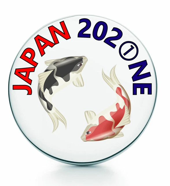 OLYMPIC PINS BADGE 2020 2021 TOKYO JAPAN 202ONE Koi Carp Fish Yin/Yang ...