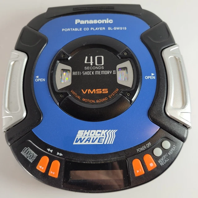 PANASONIC PORTABLE CD Player Discman Sl-Sw515 Shockwave Vmss Works ...