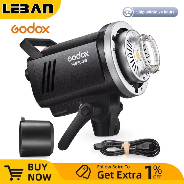 GODOX 200W MS200V 300W MS300V LED Studio Flash Built-in 2.4G Wireless ...