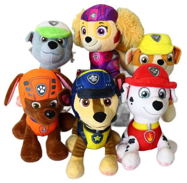 PAW PATROL BUNDLE, Marshall, Rubble, Zuma, Rocky, Chase & Skye Plush ...