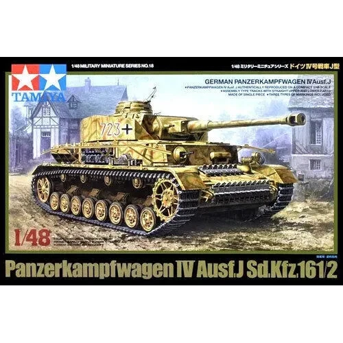 TAMIYA 1/48 PANZERKAMPFWAGON IV Austf.J Sd.Kfz.161/2 WW2 Tank Model Kit ...