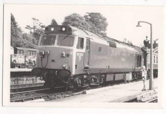 BRITISH RAIL CLASS 50 Locomotive 50004 St Vincent Postcard-Size Repro ...