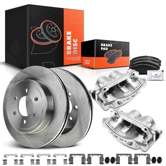 FRONT DISC BRAKE Rotor & Brake Pads + Brake Caliper for Dodge Dakota ...