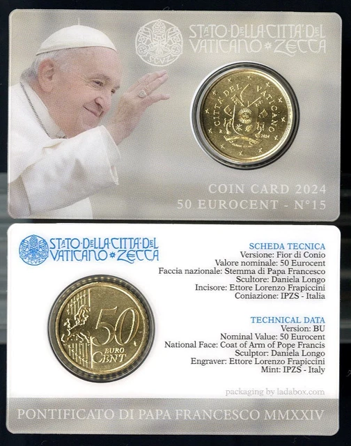 NEW!!! POPE FRANCIS Pope Francis Vatican Coin Card 2024. Official No ...