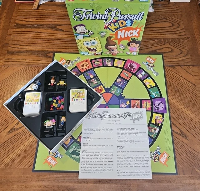 TRIVIAL PURSUIT BOARD GAME for Kids Nick Edition Nickelodeon Trivia ...