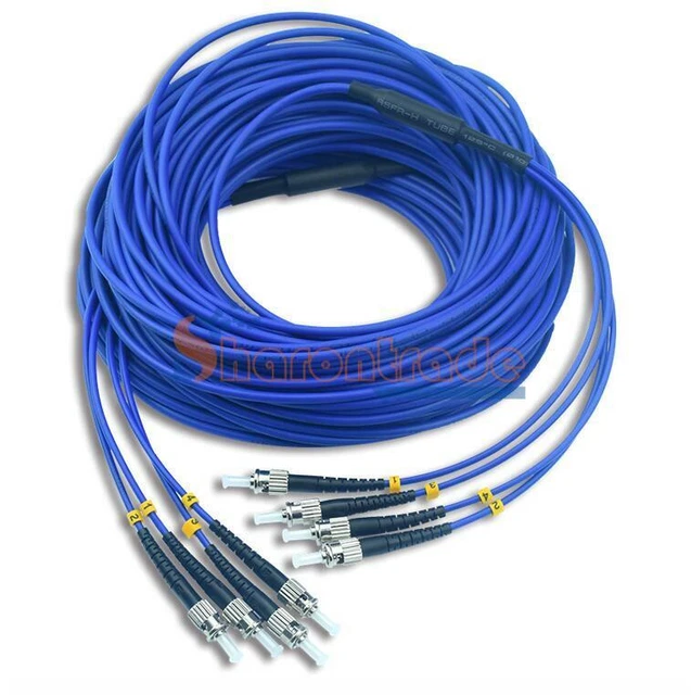 ST-ST UPC 4 Cores Armored Fiber Patch Cord SM 4 Strand Fiber Optic ...