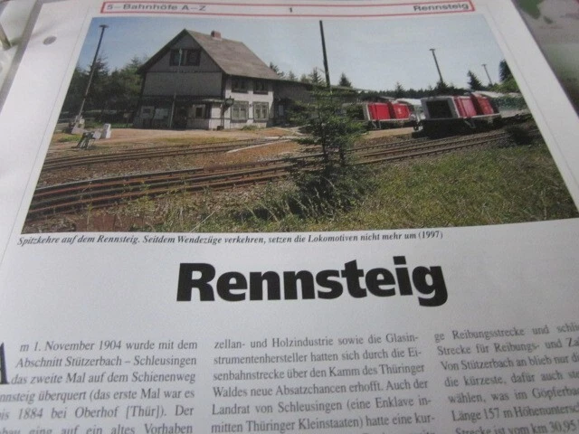 BAHNHOF UND GLEISPLAN N Rennsteig Thüringen 8S EUR 7,35 - PicClick DE