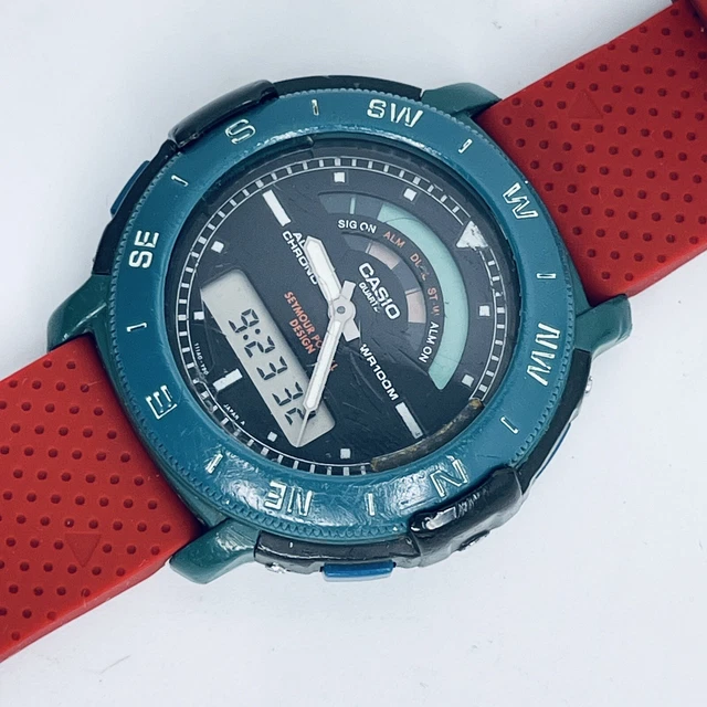 CASIO OVERLAND SEYMOUR Powell Design AW-900 Retro Vintage Digital Watch ...