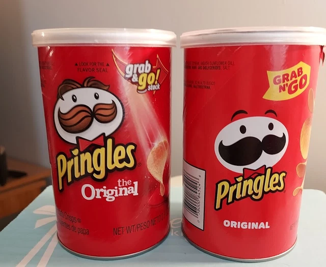PRINGLES GRAB&GO 2.3 oz cans Side-by-Side Makeover - Empty with Lids £1 ...