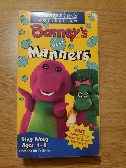 BARNEY & FRIENDS - Barney's Best Manners VHS, 1993 Canta lungo TESTATO ...