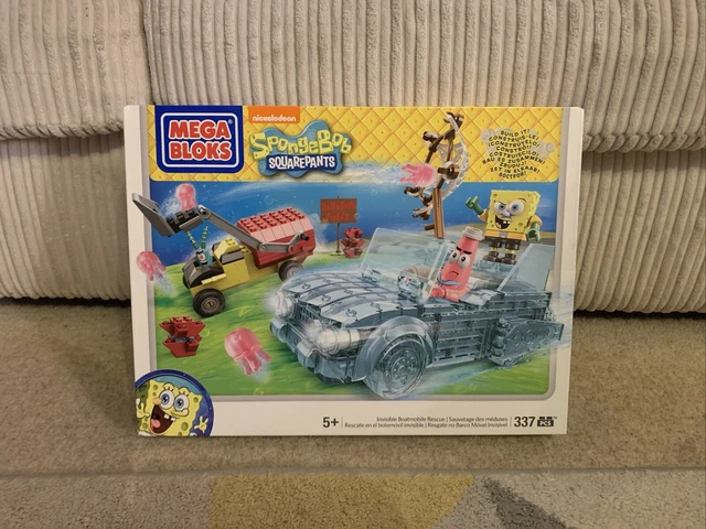 MEGA BLOXS SPONGEBOB Squarepants Invisible Boatmobile Rescue - 337 PCs ...