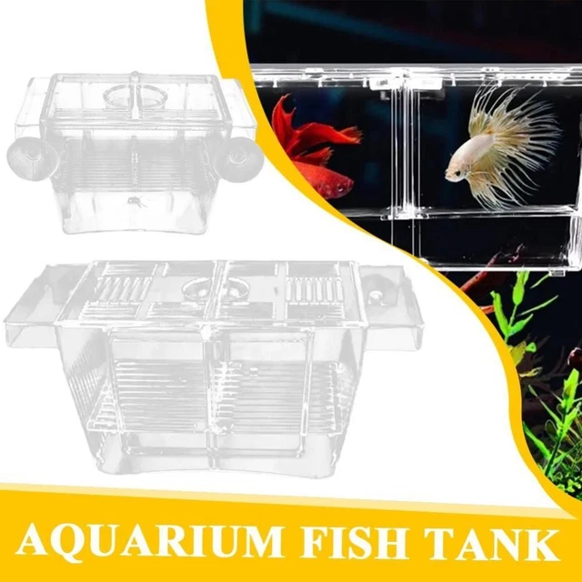 TRANSPARENT FISH TANK Breeding Isolation Box Plastic Hatchery Box Fish ...