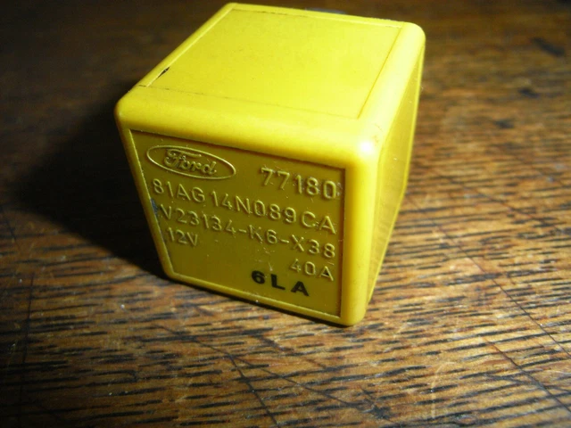 RS TURBO FORD Escort XR3 Fiesta Transit Orion 4-Pin Yellow Relay 81AG ...